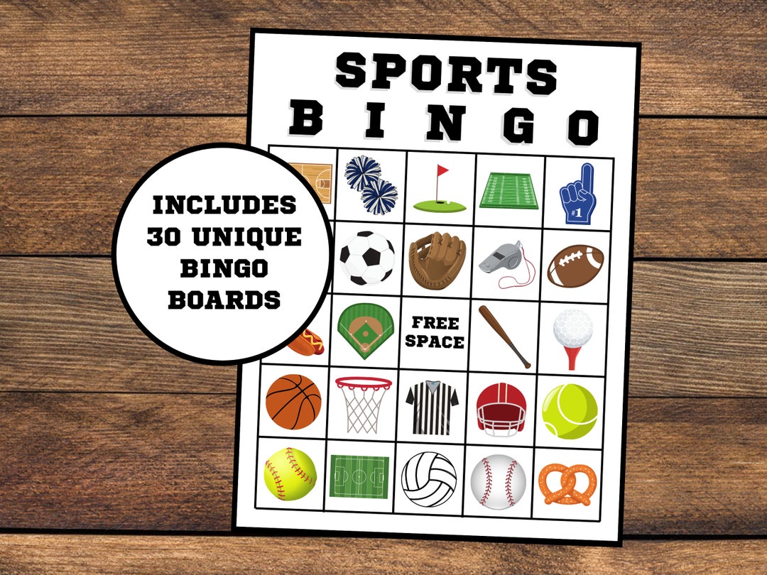 Sports Bingo | 30 Cards | Sports Class Party | Physical Education Bingo ...