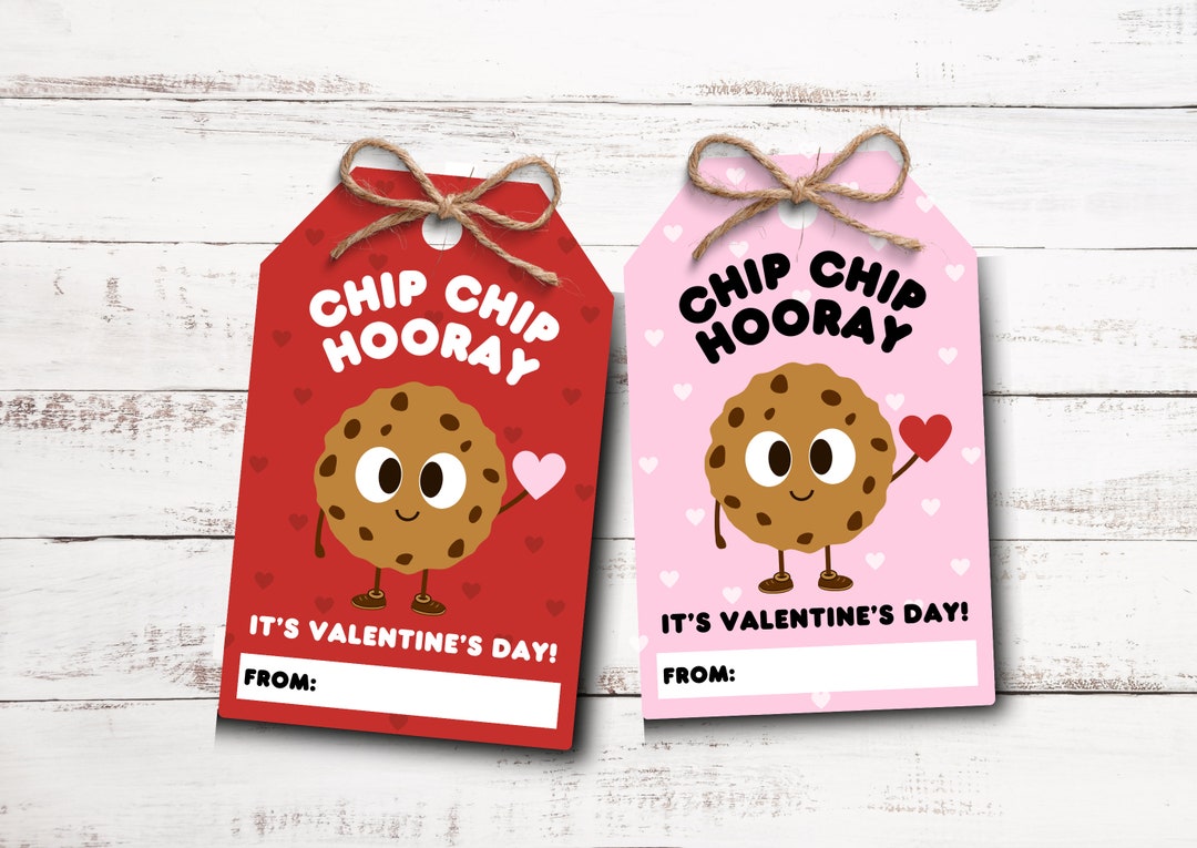 Cookie Valentine Printable | Valentine Cookie Tags | Chip Chip Hooray ...
