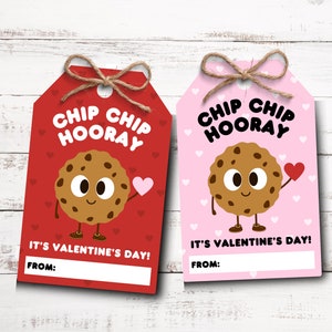 Cookie Valentine Printable | Valentine Cookie Tags | Chip Chip Hooray ...