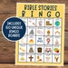 Bible Bingo Bible Stories Bingo Bible Story Bingo Religious Bingo ...