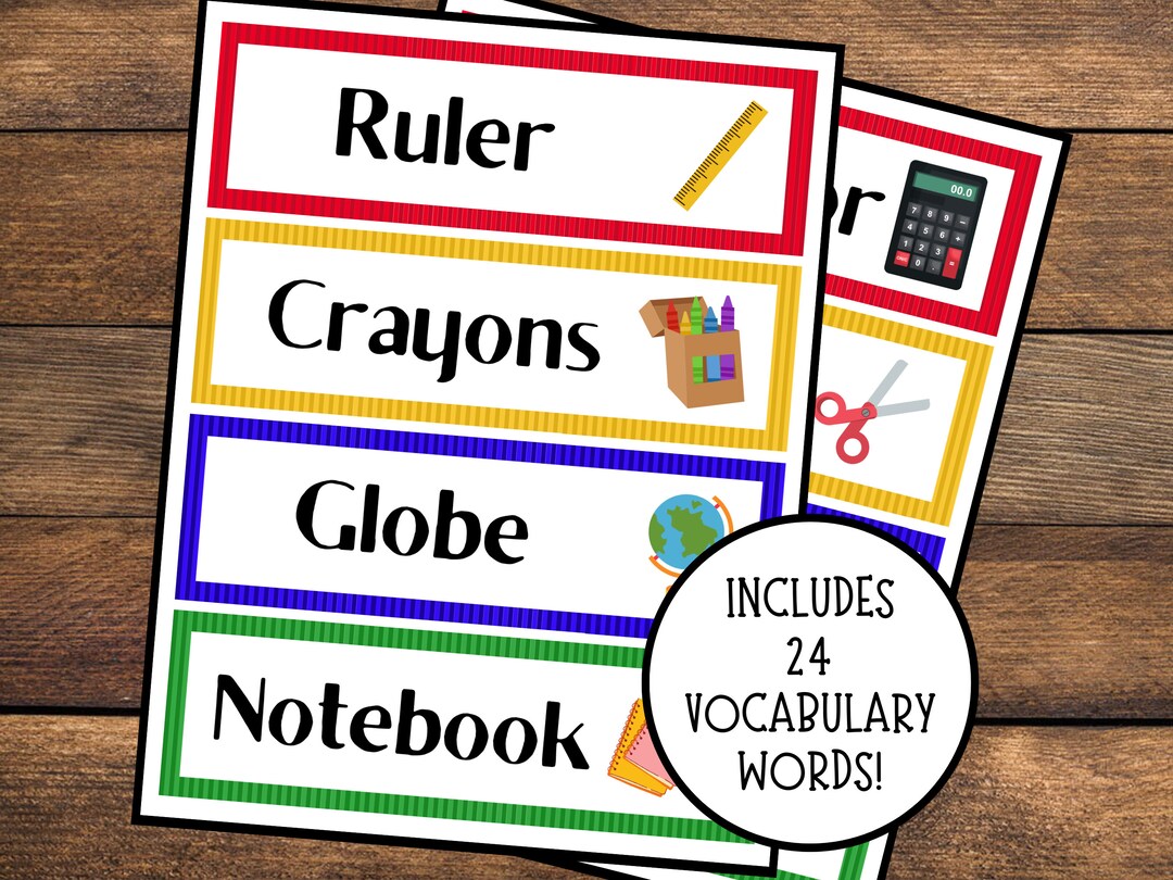 Back to School Word Wall | School Word Wall | School Vocabulary ...
