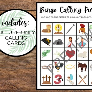 Resurrection Bingo Easter Bible Bingo Easter Sunday Bingo Crucifixion ...