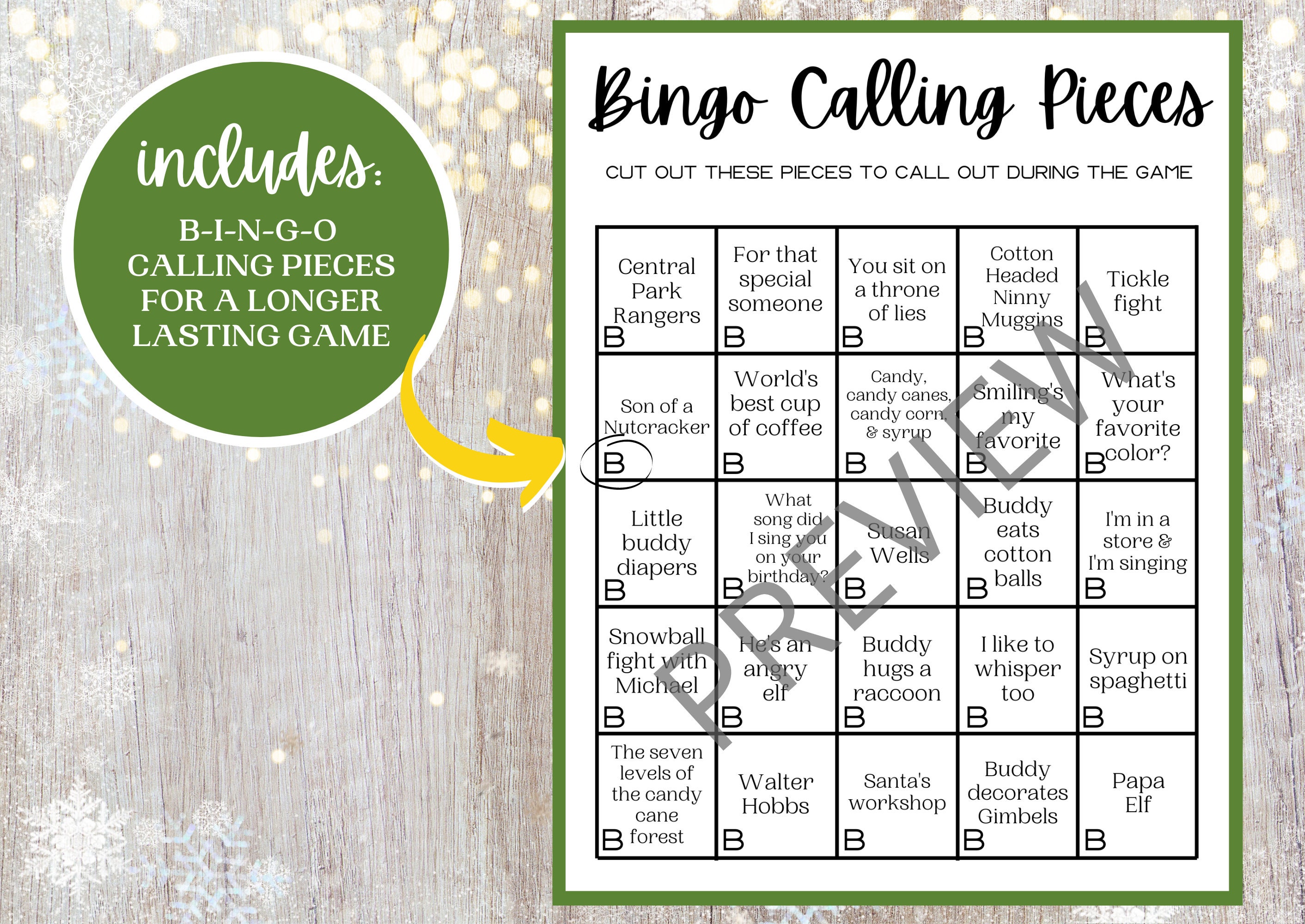Elf Bingo Buddy the Elf Bingo Christmas Bingo Set of 60 - Etsy