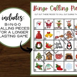 Christmas Bingo | Christmas Game | Holiday Bingo | Winter Bingo ...
