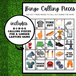 Football Bingo Game | 30 Unique Cards, Party Fun (digital Download) - Etsy