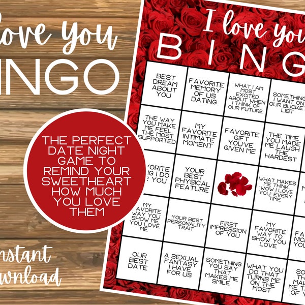 Valentine Bingo Cards - Etsy