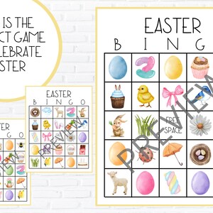Easter Bingo Spring Bingo Printable Easter Bingo Instant - Etsy