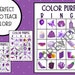 Purple Bingo Color Purple Bingo Colors Bingo Learning Colors Game Back ...
