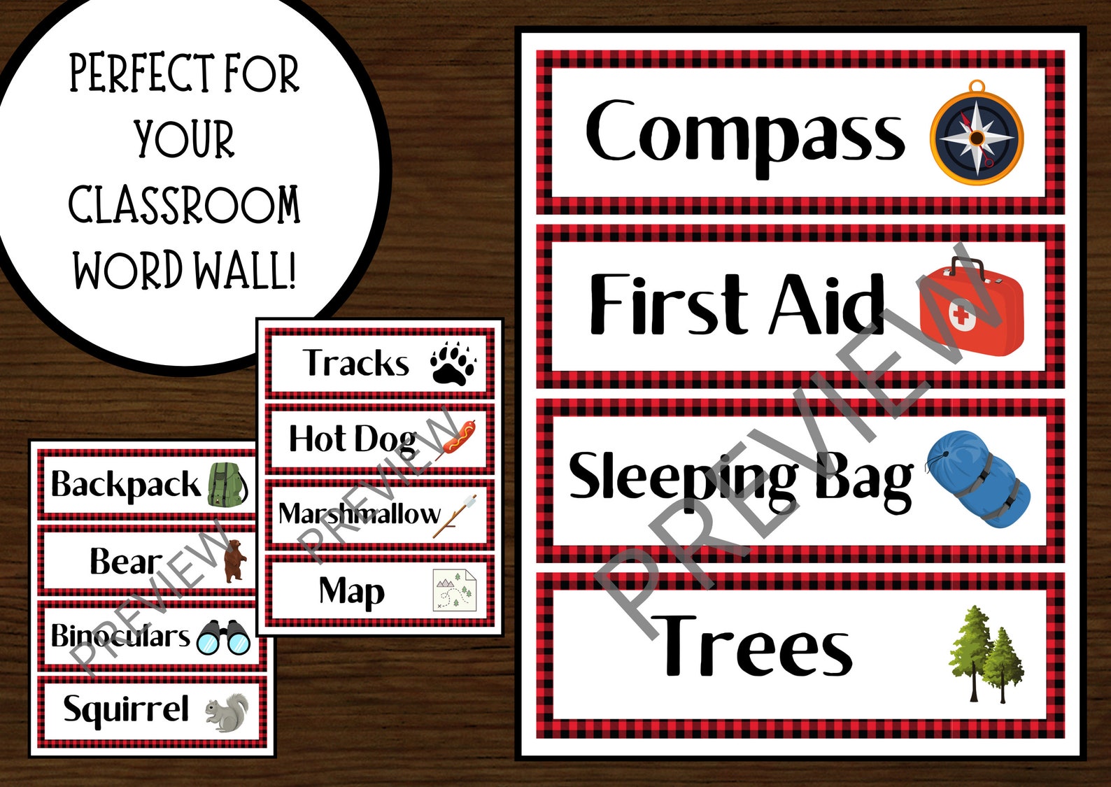 Camping Word Wall Forest Word Wall Woods Word Wall | Etsy