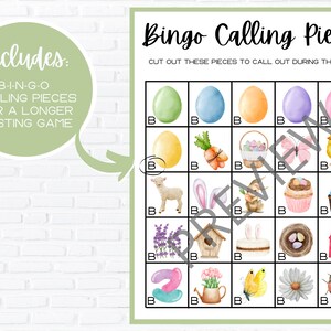 Easter Bingo Spring Bingo Printable Easter Bingo Instant Download ...