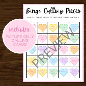 Conversation Heart Bingo Game | Valentine's Party, 30 Cards (digital ...