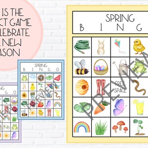 Spring Bingo Springtime Bingo Printable Spring Bingo Instant Download ...