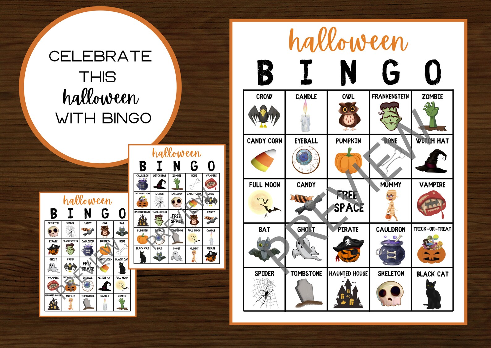 Halloween Bingo 30 Unique Boards Halloween Games Digital | Etsy