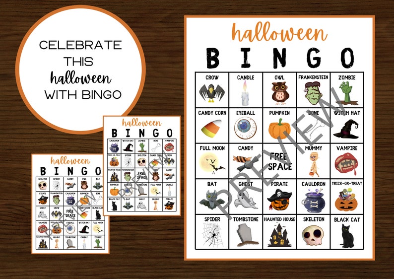 Halloween Bingo 30 Unique Boards Halloween Games Digital | Etsy