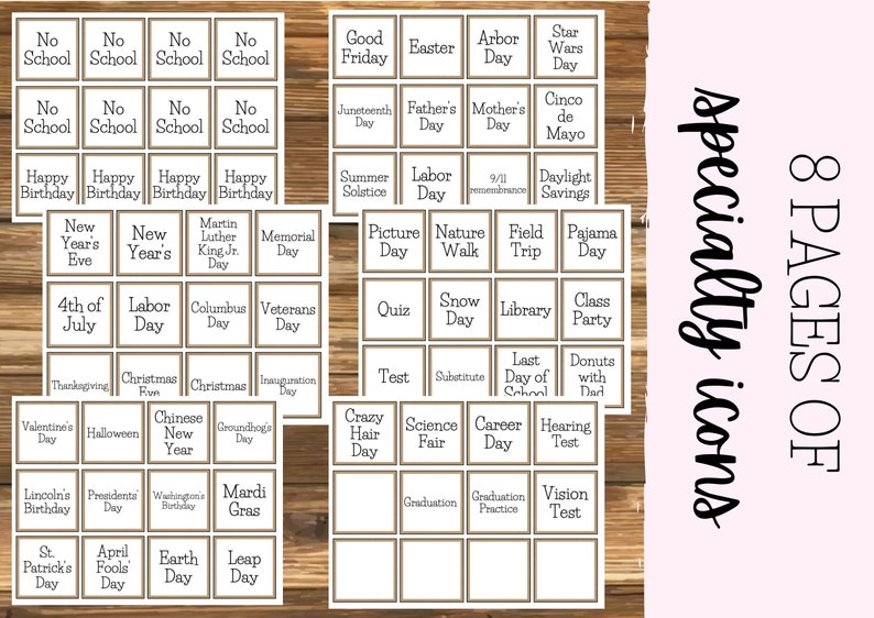 Monthly Rainbow Calendar Icons Calendar Rainbow - Etsy