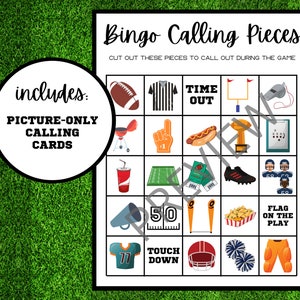 Football Bingo | American Football Bingo | Sports Bingo | Instant ...