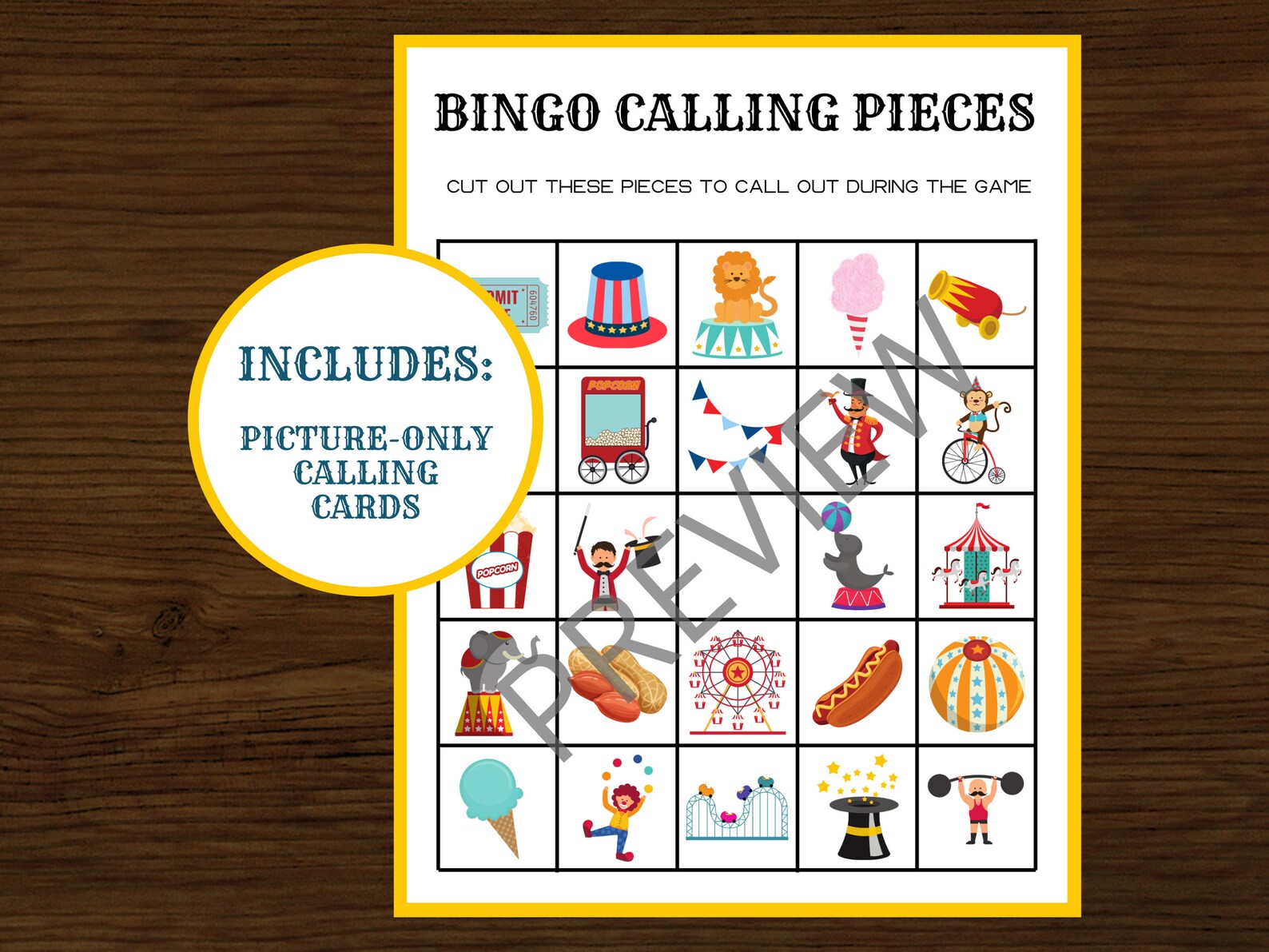 Carnival Bingo | Carnival Party | Carnival Birthday | Circus Carnival ...