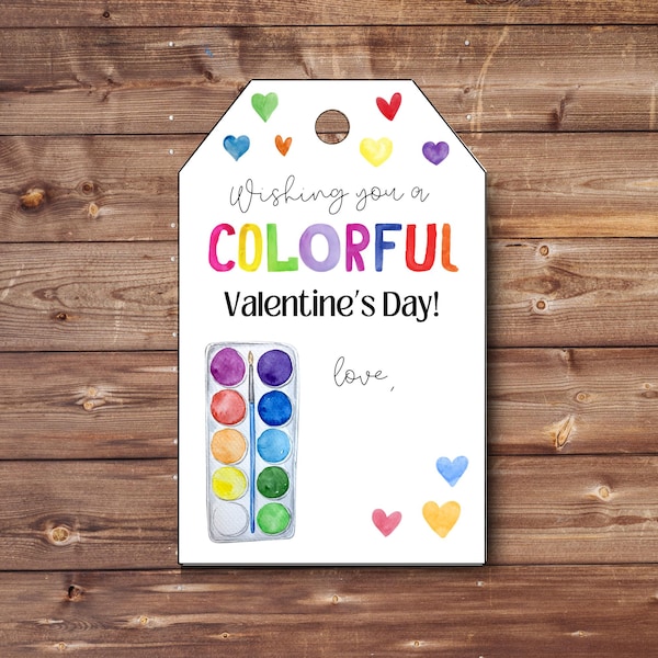 Watercolor Valentine - Etsy