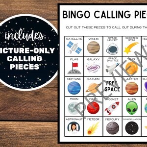Outer Space Bingo Solar System Bingo Instant Download - Etsy Canada