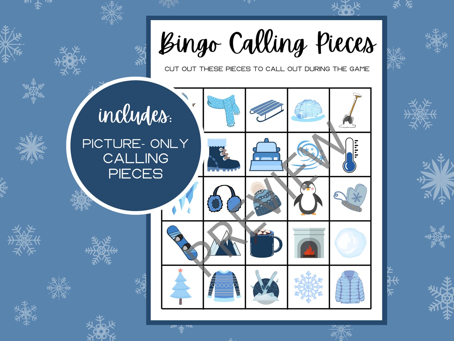 Winter Bingo | Winter Wonderland Bingo | Winter Printables | Winter ...