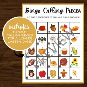 Fall Bingo | Autumn Bingo | Harvest Bingo | Fall Printable PDF Bingo ...