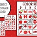 Red Bingo Color Red Bingo Colors Bingo Learning Colors - Etsy