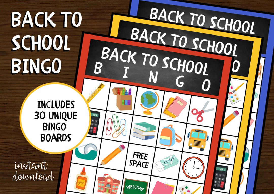 Back to School Bingo School Bingo Welcome Bingo Back to - Etsy
