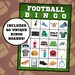 Football Bingo | American Football Bingo | Sports Bingo | Instant ...