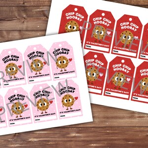 Cookie Valentines Tags | Chip Chip Hooray Printables (digital Download ...