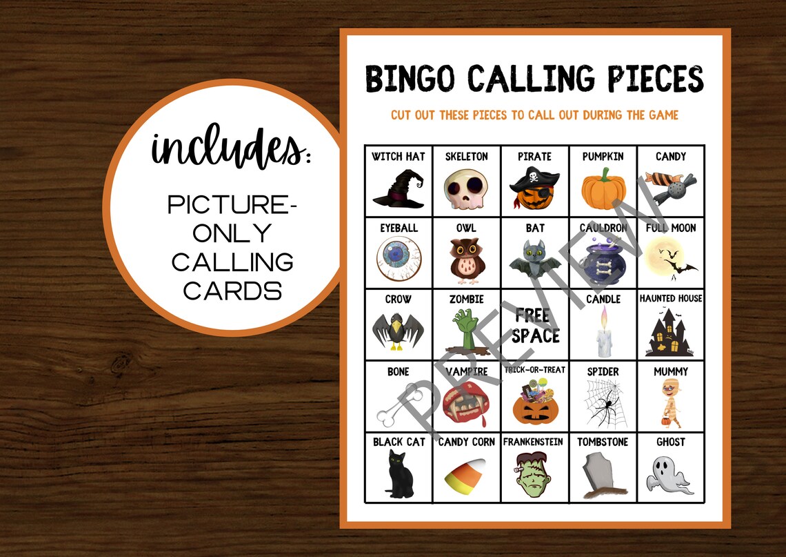 Halloween Bingo 30 Unique Boards Halloween Games Digital | Etsy