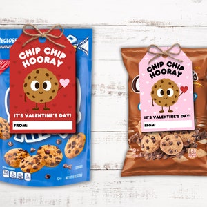 Cookie Valentine Printable | Valentine Cookie Tags | Chip Chip Hooray ...