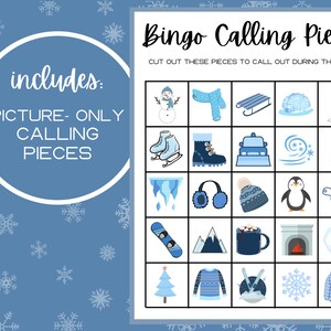Winter Bingo Winter Wonderland Bingo Winter Printables Winter Games ...