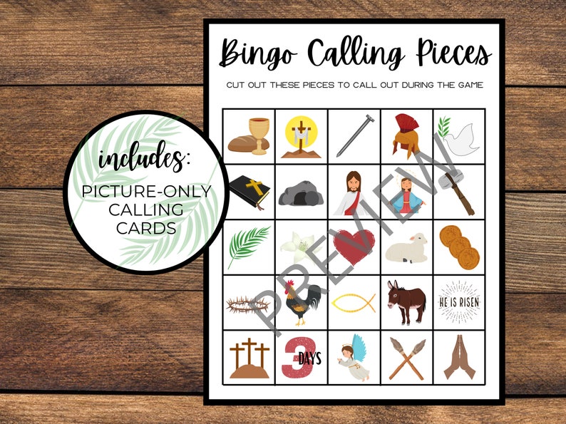 Resurrection Bingo | Easter Bible Bingo | Easter Sunday Bingo ...