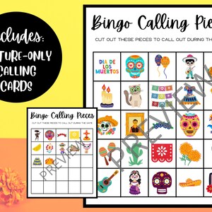Dia De Los Muertos Bingo Day of the Dead Bingo Printable Bingo Game Set ...