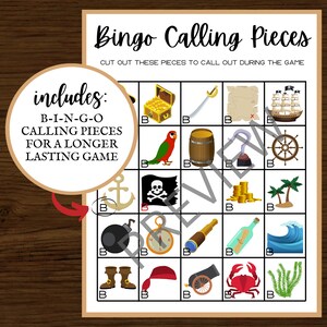 Pirate Bingo | Pirate Birthday Party | Instant Download | Set of 30 ...
