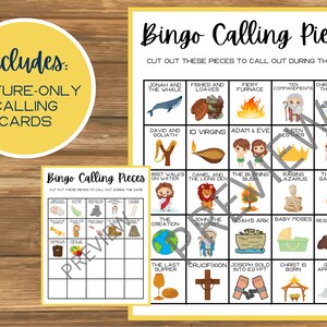 Bible Bingo Bible Stories Bingo Bible Story Bingo Religious Bingo ...