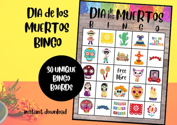 Dia De Los Muertos Bingo Day of the Dead Bingo Printable - Etsy