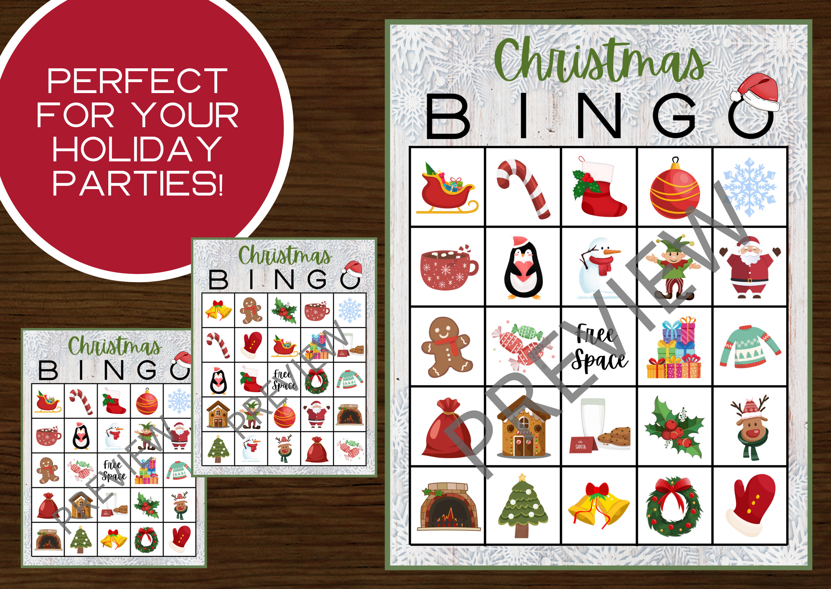 Christmas Bingo | Christmas Game | Holiday Bingo | Winter Bingo ...