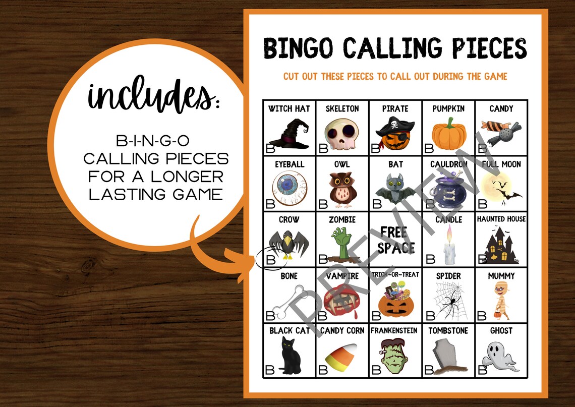 Halloween Bingo 30 Unique Boards Halloween Games Digital | Etsy