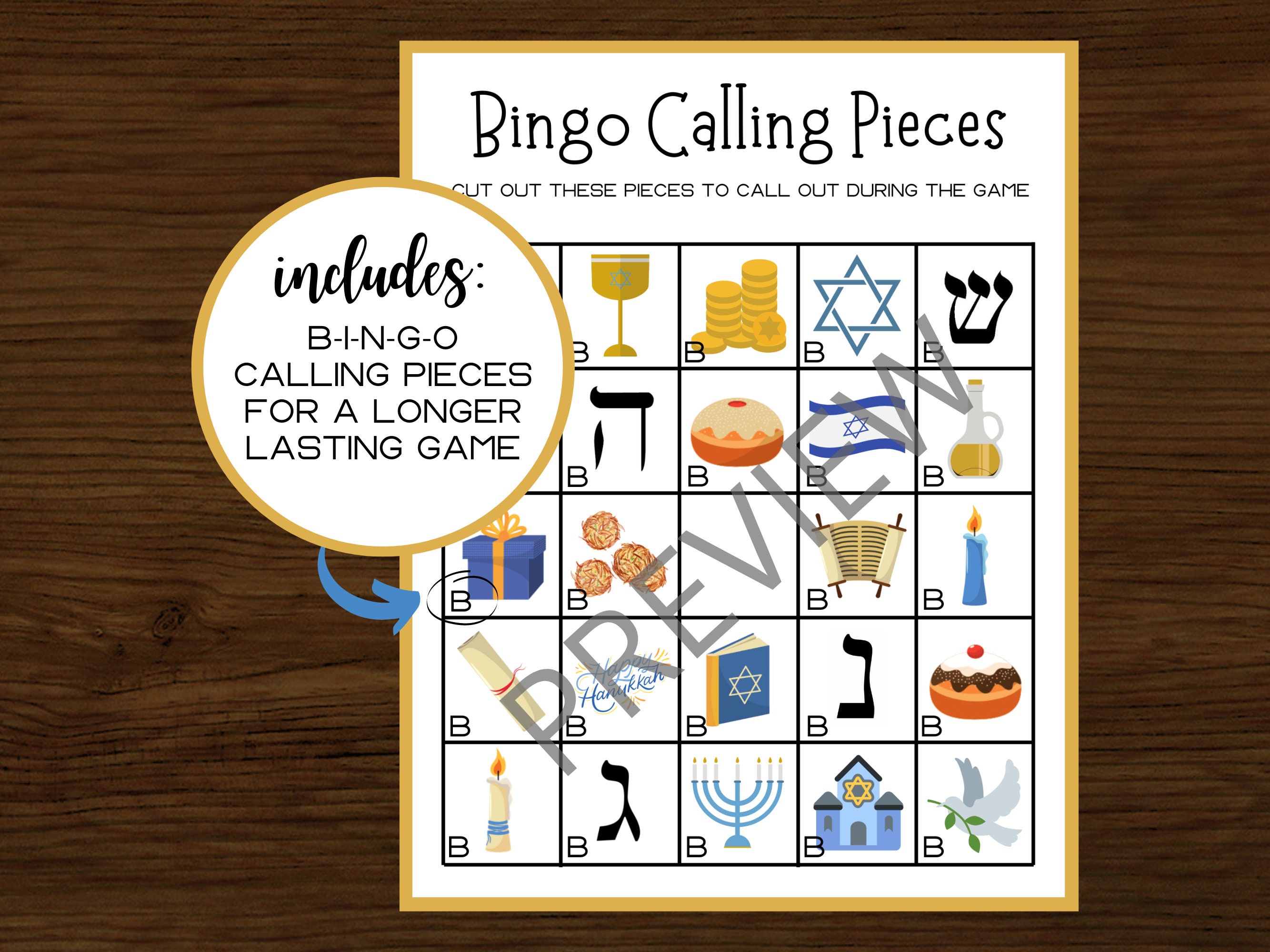 Hanukkah Bingo | Hanukkah Party | Hanukkah Games | Set of 30 Cards ...