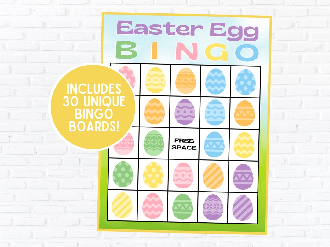 Easter Egg Bingo | Easter Bingo | Instant Download | Spring Bingo ...