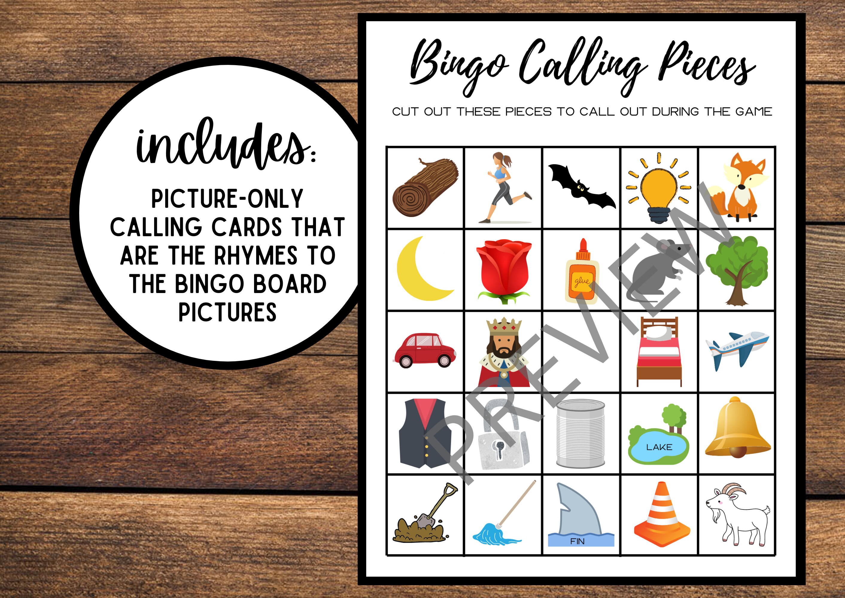 Rhyming Bingo Rhymes Bingo Rhyme Bingo Rhyming | Etsy
