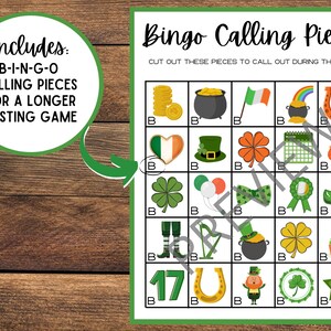 St. Patrick's Day Bingo St. Patty's Day Bingo March Bingo Instant ...