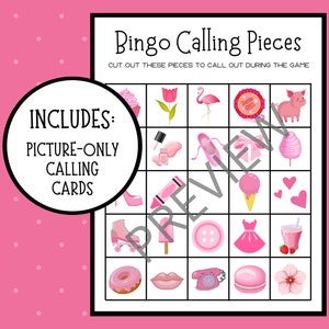 Pink Bingo | Color Pink Bingo | Colors Bingo | Learning Colors Game ...