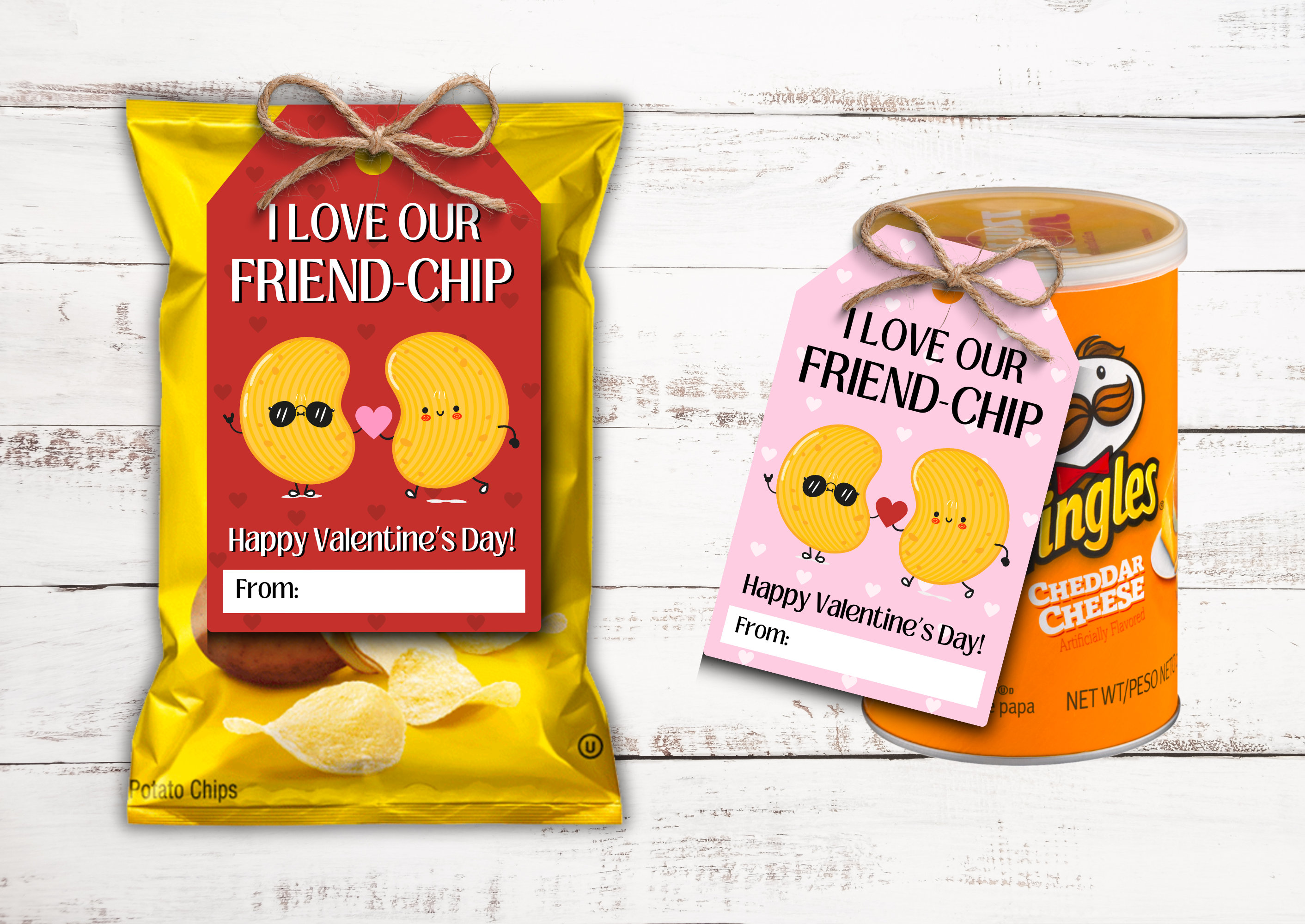 Friend-chip Valentine Tags | Classroom Printable (PDF) - Etsy
