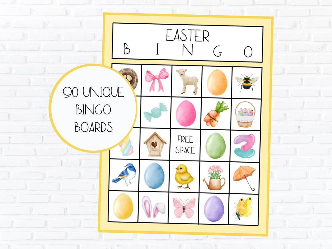 Easter Bingo | Spring Bingo | Printable Easter Bingo | Instant Download ...
