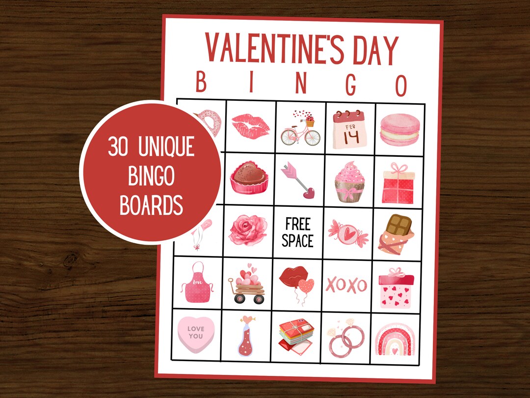 Valentine's Day Bingo | Valentines Bingo | Love Bingo | Digital ...