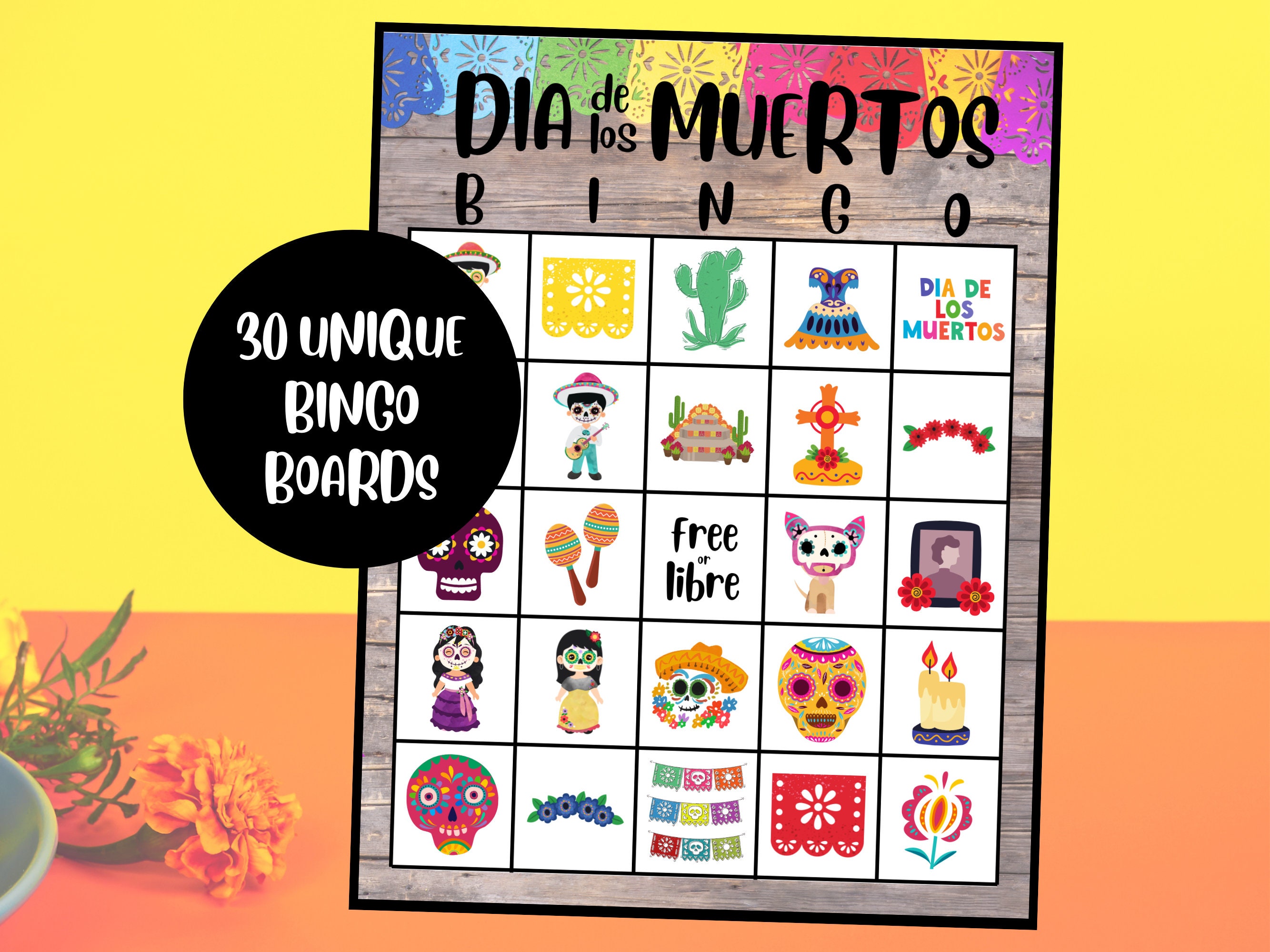 Bingo Dia de los Muertos | Bingo du Jour des Morts | Jeu de bingo ...