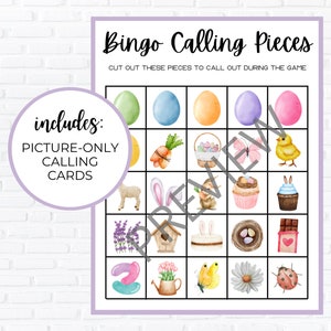Easter Bingo Spring Bingo Printable Easter Bingo Instant Download ...