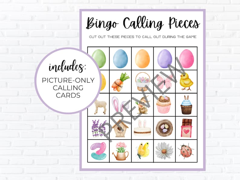 Easter Bingo | Spring Bingo | Printable Easter Bingo | Instant Download ...